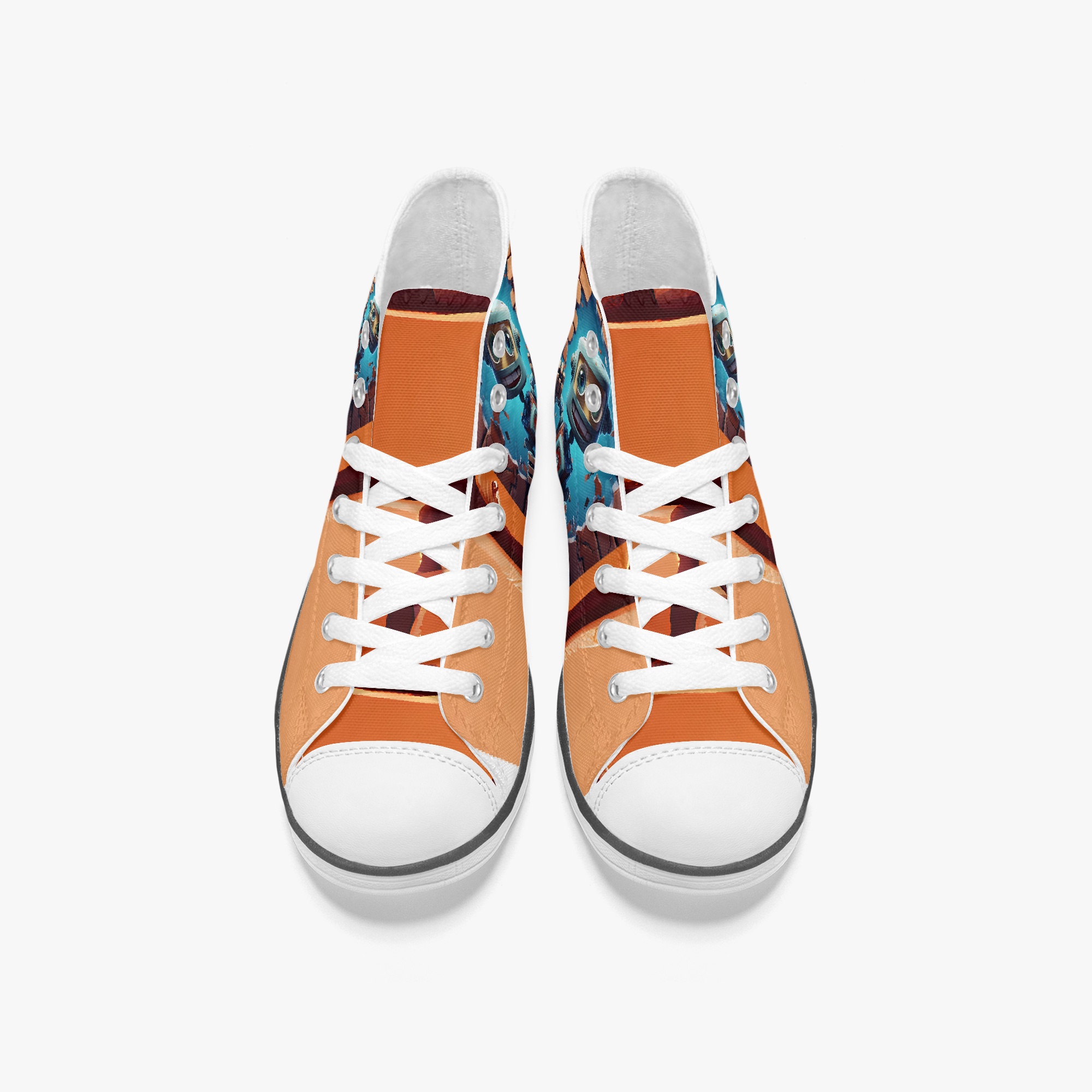 Light Kid's High-top Canvas Shoes Cartoon Robot - Etsy